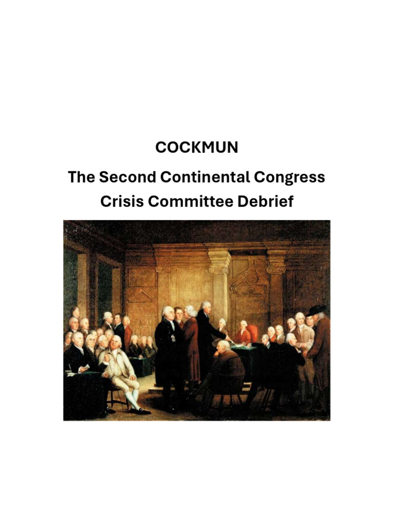 Second Continental Congress Overview | PDF | Continental Congress ...