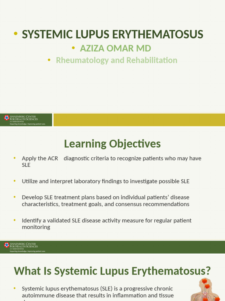Sle-cme Slides (1) | PDF | Clinical Medicine | Medical Specialties