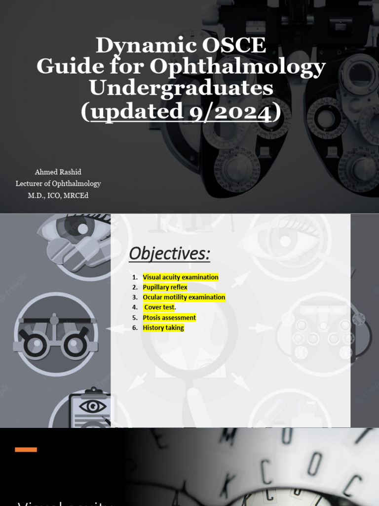 Dynamic OSCE Edited 2024 | PDF | Visual Acuity | Light