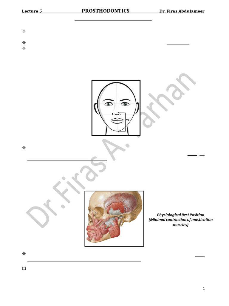 Lec 5 Maxillo - Mand Relation | PDF | Dentures | Dentistry Branches