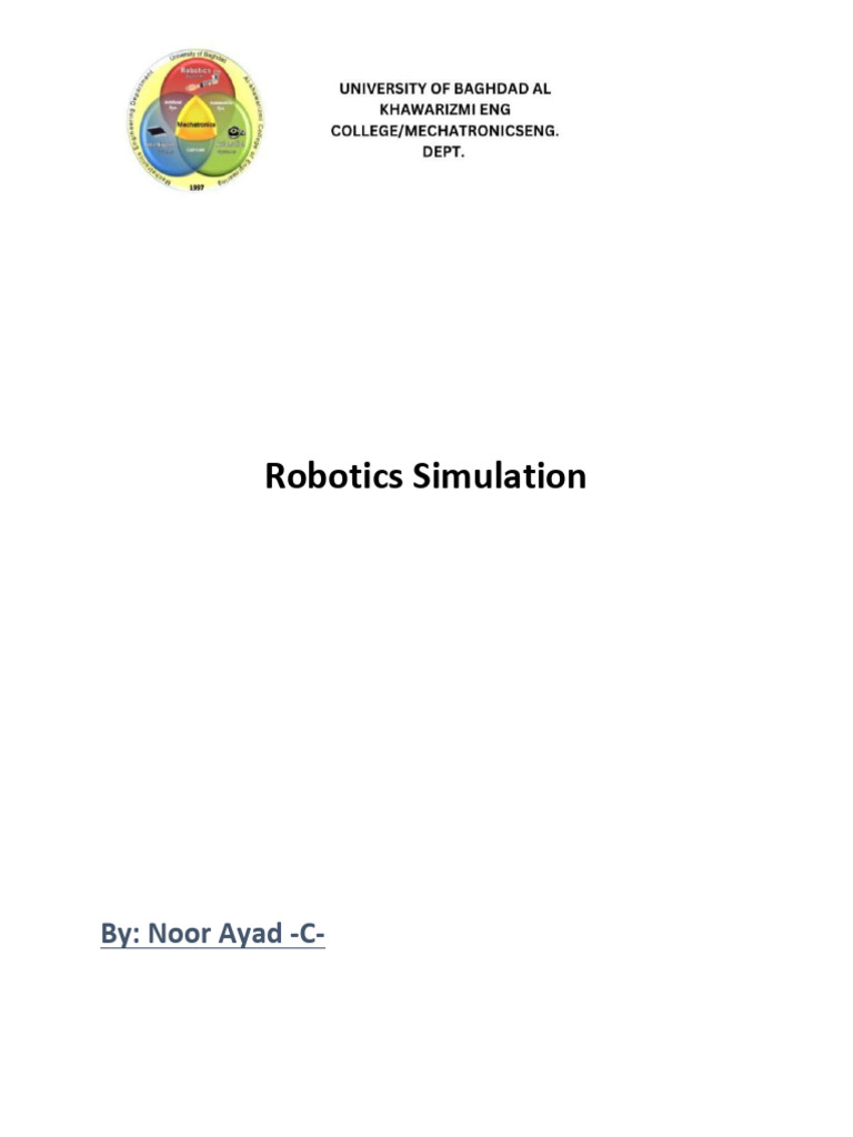 Robotics Simulation GROUP C | PDF | Simulation | Robotics