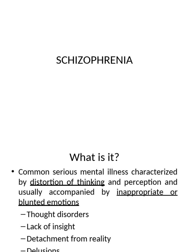 Schizophrenia: Symptoms and Management | PDF | Schizophrenia ...