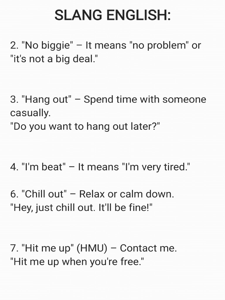 English Slang | PDF