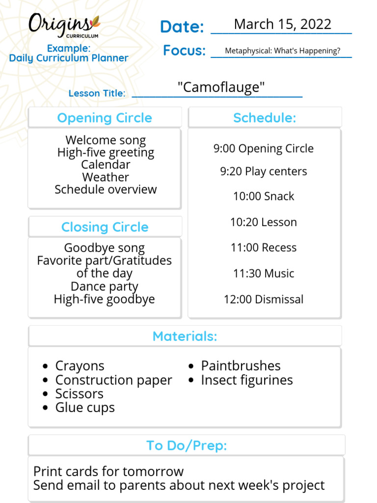 Sample Daily Planner 2022 | PDF