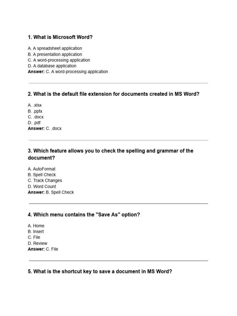 Google Docs and MS Word MCQs Guide | PDF | Microsoft Word | Page Layout