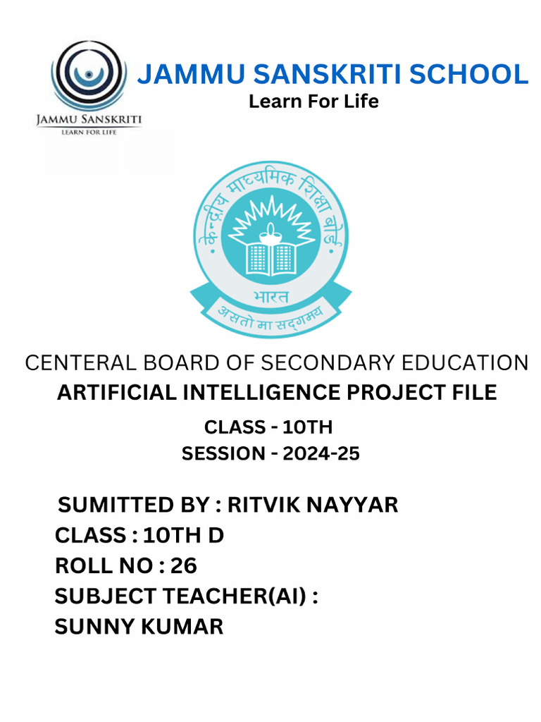 Ritvik Nayyar Ai Project File | PDF