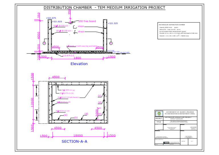 DISTRIBUTION CHAMBER - TEM MEDIUM IRRIGATION PROJECT | PDF