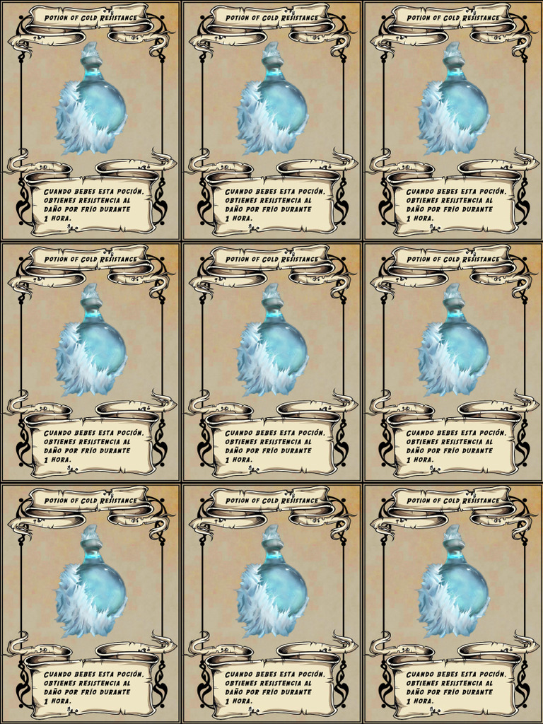 Potion of Cold Resistance | PDF