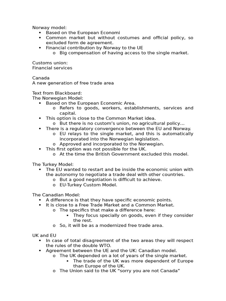 Norway model | PDF | European Economic Area | Discrimination