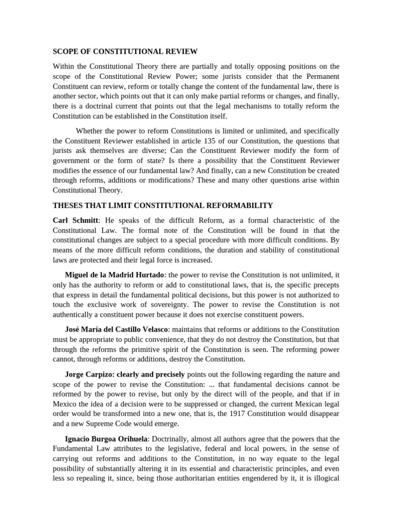 Scope of The Constitutional Review | PDF | Constitutional Amendment | Ratification