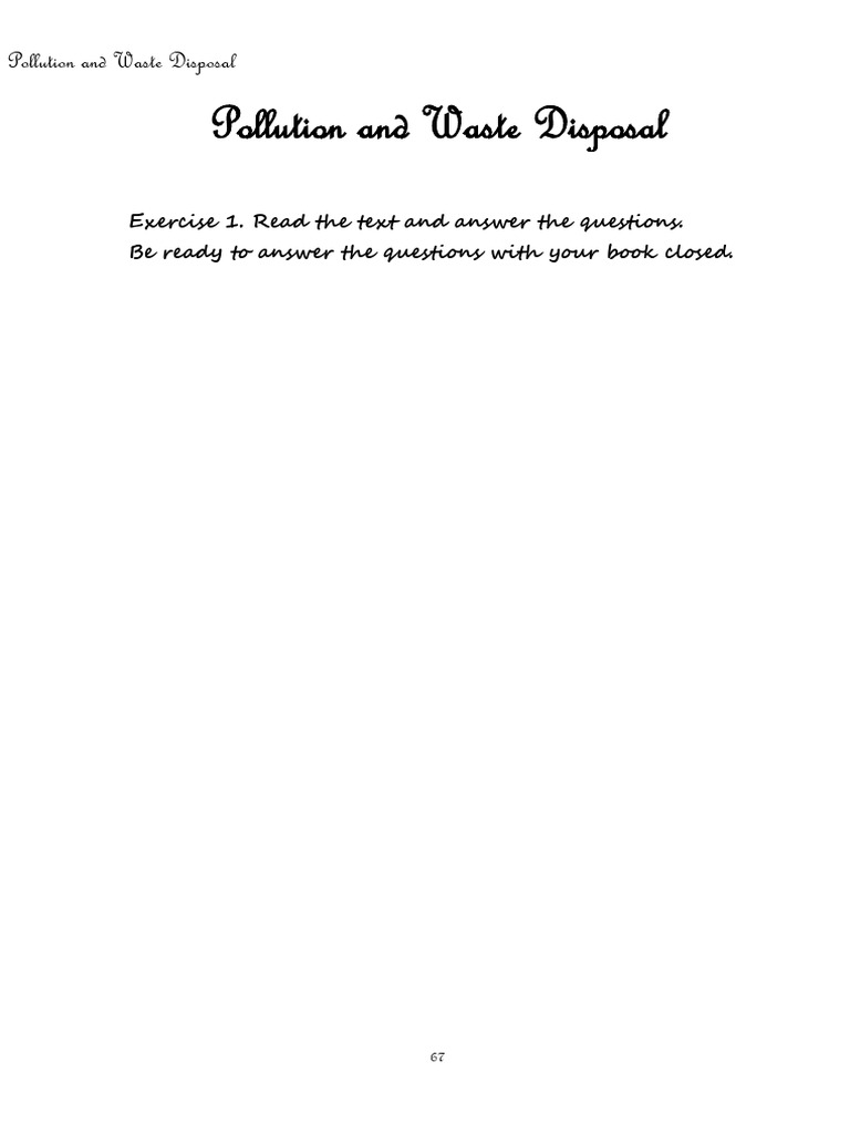 Pollution and Waste Disposal | PDF | Radioactive Waste | Pollution