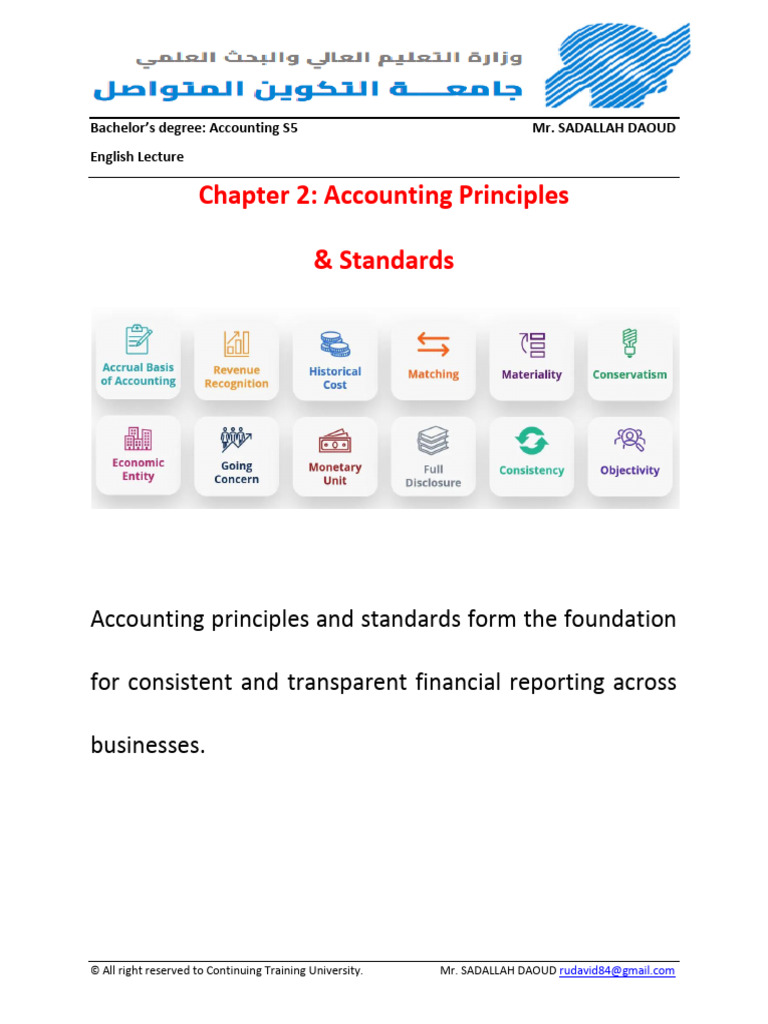 Chapter 2 - Accounting Principles Standards | PDF | International ...