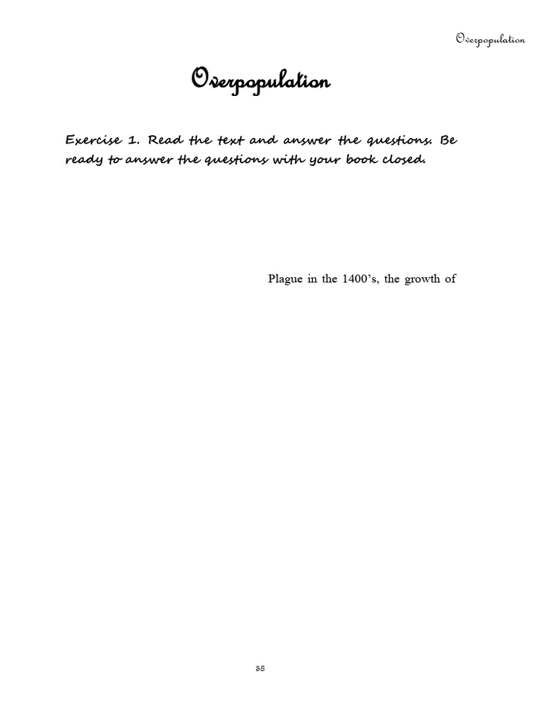 Overpopulation Pdf Human Overpopulation Climate Change