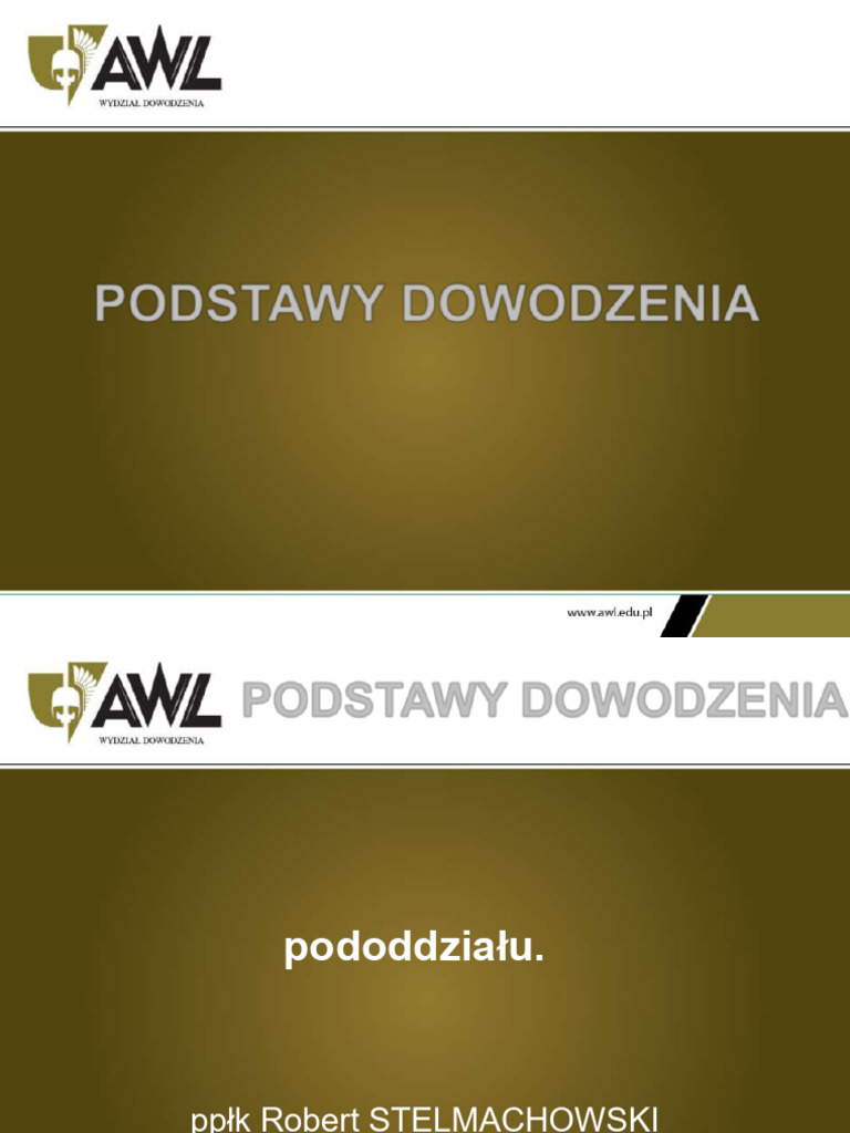Podstawy Dowodzenia | PDF