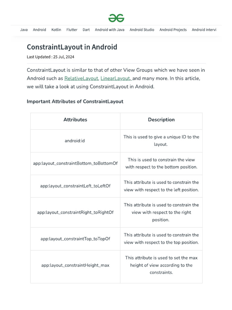 Class-3 - Layout in Andriod StudioGeek For Gekk | PDF