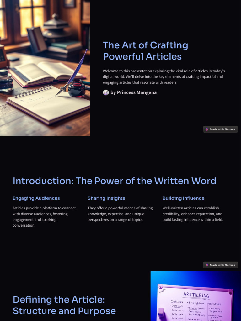 The Art of Crafting Powerful Articles | PDF | Narrative | Storytelling