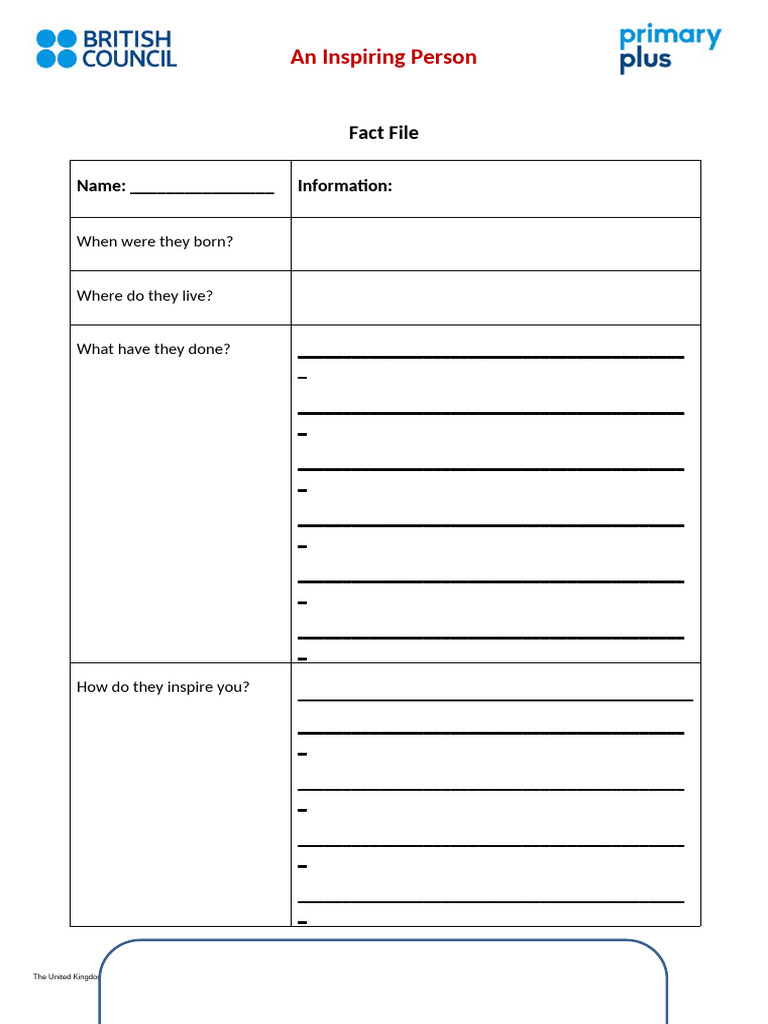 Fact File - Inspiring Person | PDF