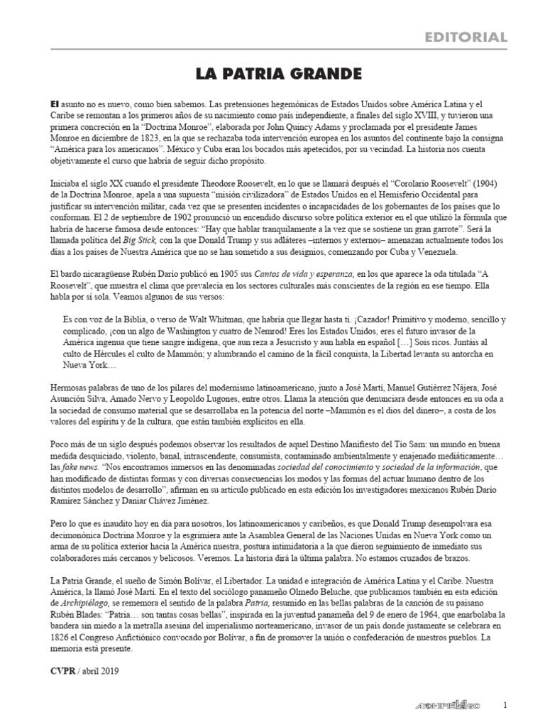 La Patria Grande en América Latina | PDF
