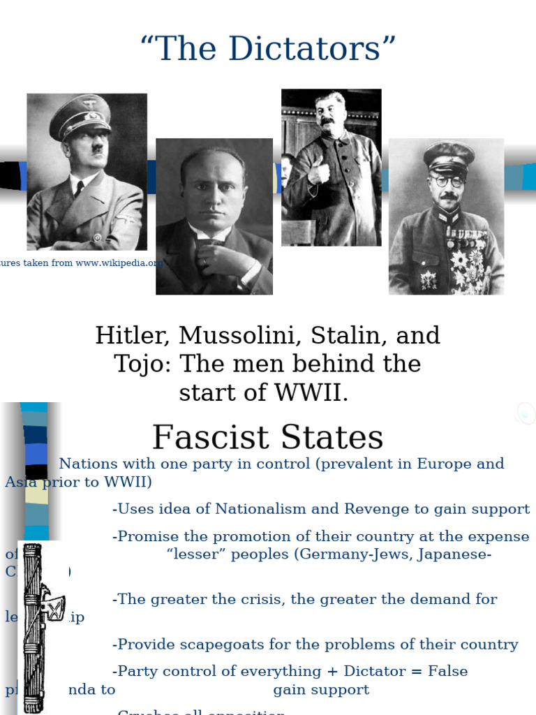 Rise of the Dictators PPT 2018 | PDF | Nazi Germany | Adolf Hitler