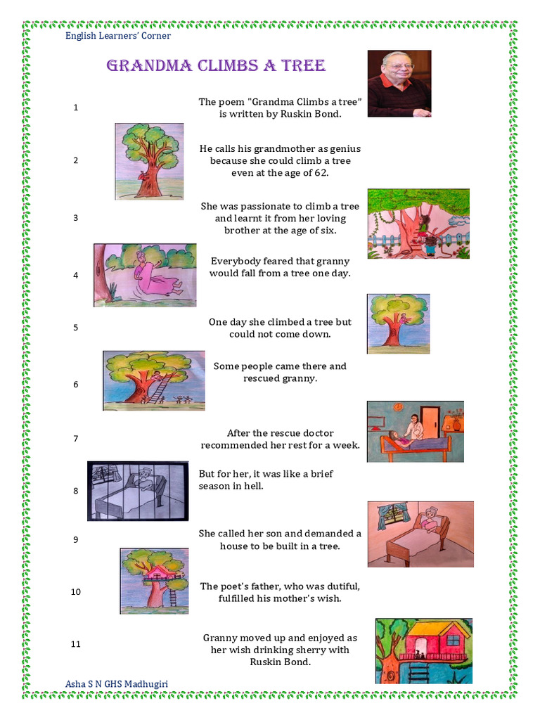 Grandma Climbs a Tree: A Poem Summary | PDF