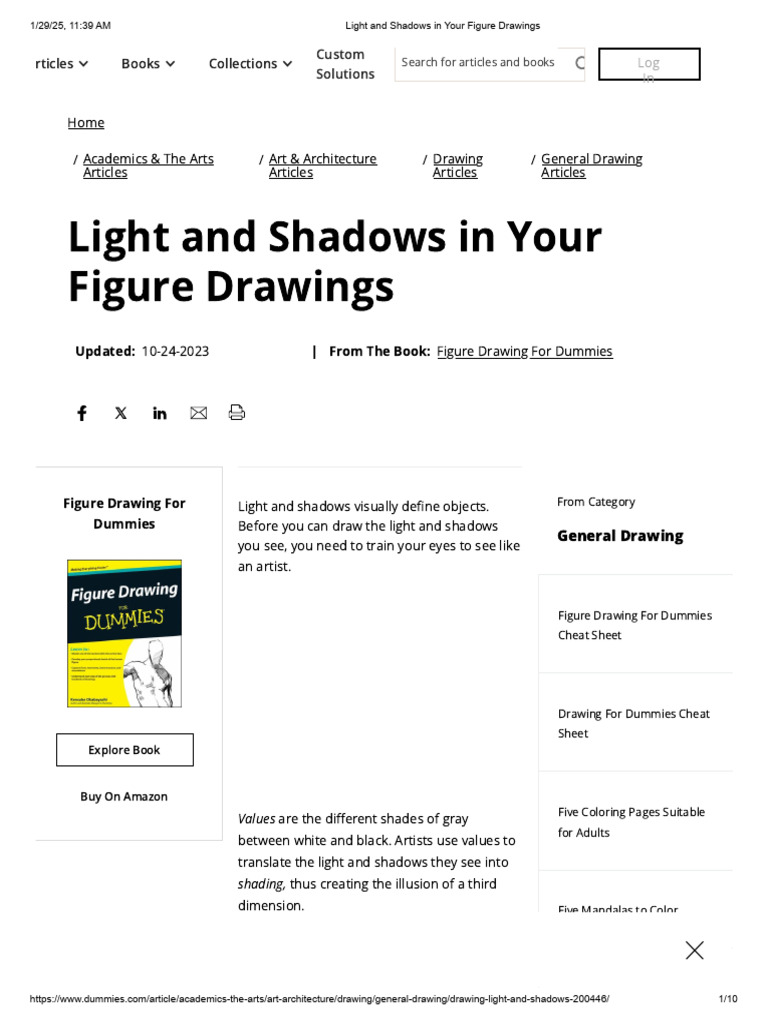 Light and Shadows in Your Figure Drawings | PDF | Shadow | Drawing