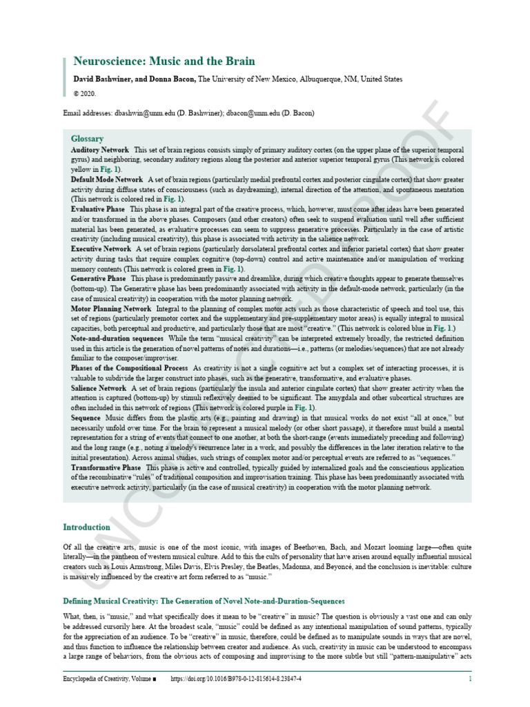 Neuroscience_Music_and_the_Brain | PDF | Cingulate Cortex | Frontal Lobe