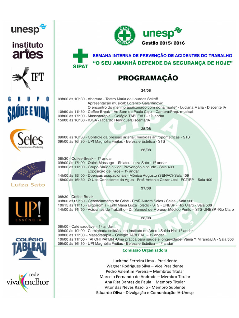 programacao-sipat | PDF