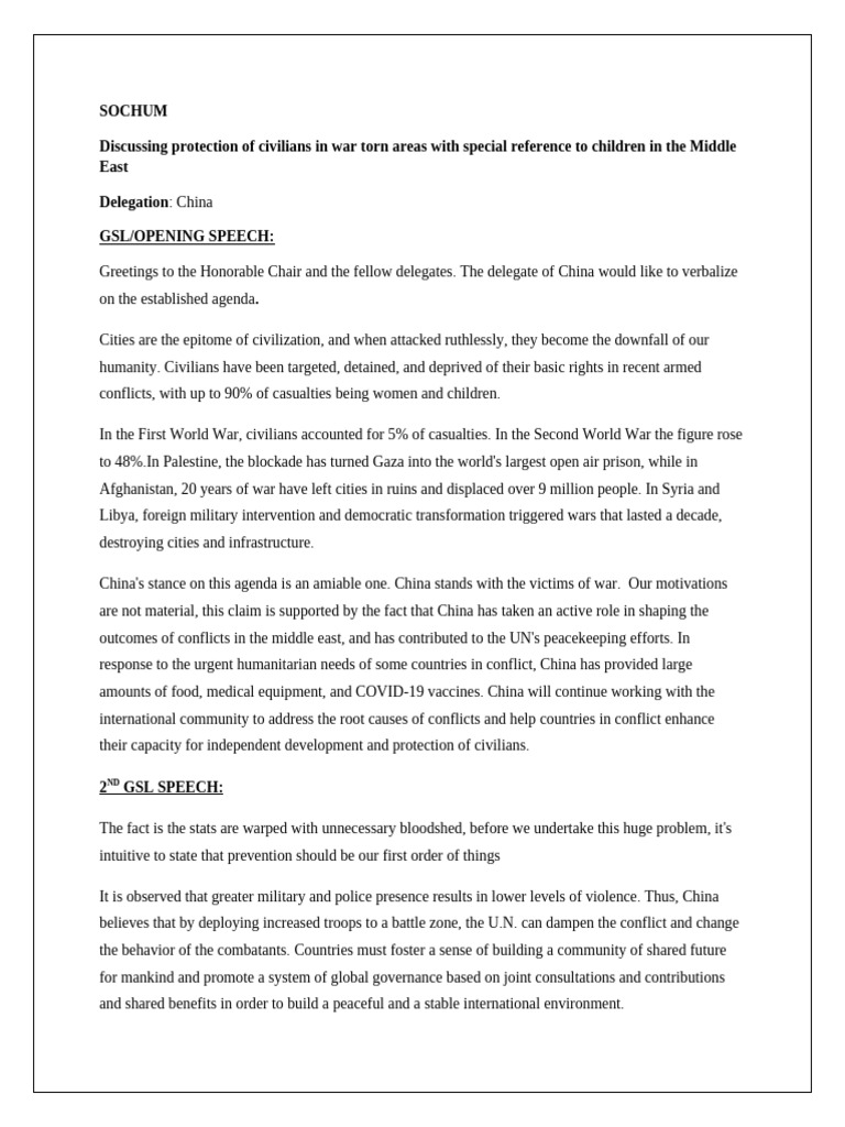 Speech FINAL | PDF | United Nations | International Relations