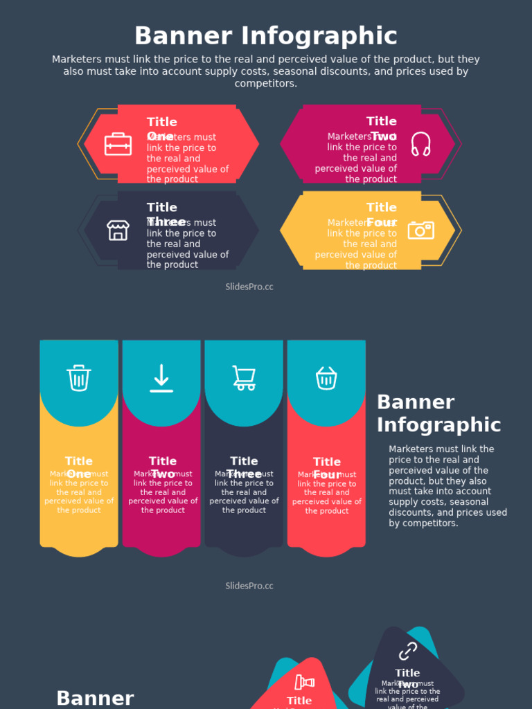 Banner Diagrams For Presentations Dark | PDF | Marketing | Business ...