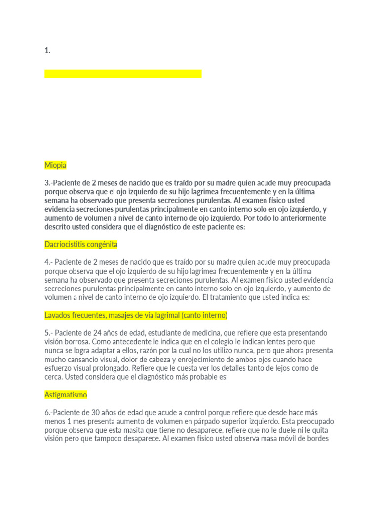 1 Ofta | PDF | Especialidades Medicas | Medicina