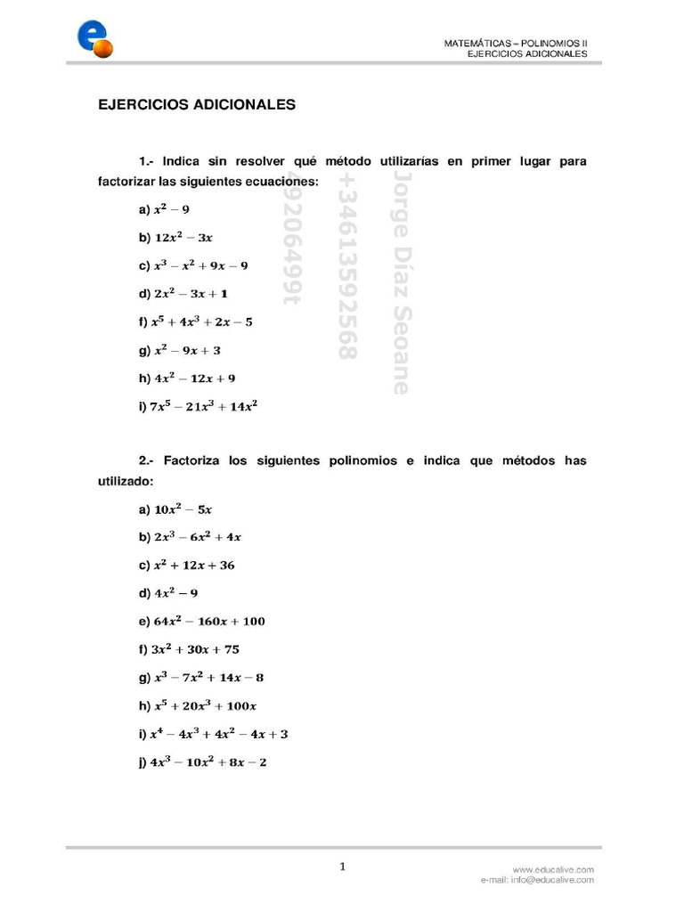 Ejercicios Adicionales-5 | PDF