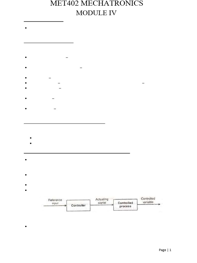Met402 Mechatronics Module 4 | PDF | Programmable Logic Controller ...