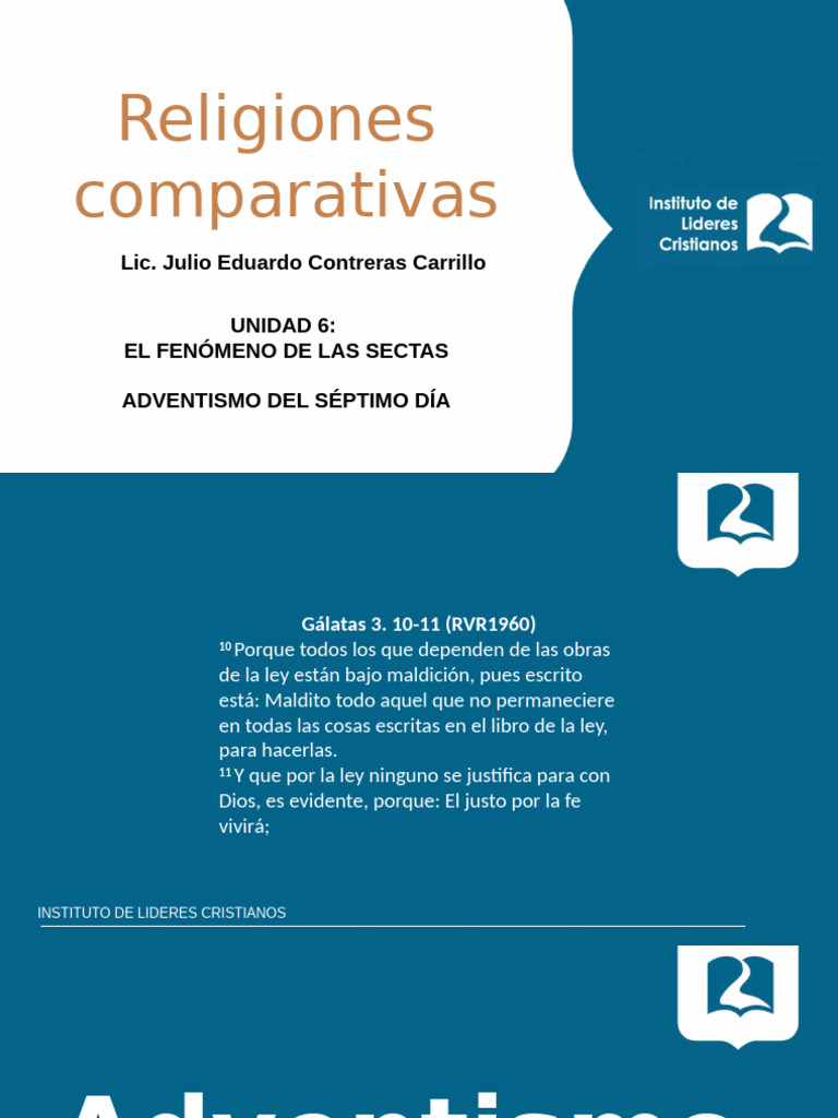 Adventismo | PDF | Iglesia Adventista del Séptimo Día | Cristo (título)