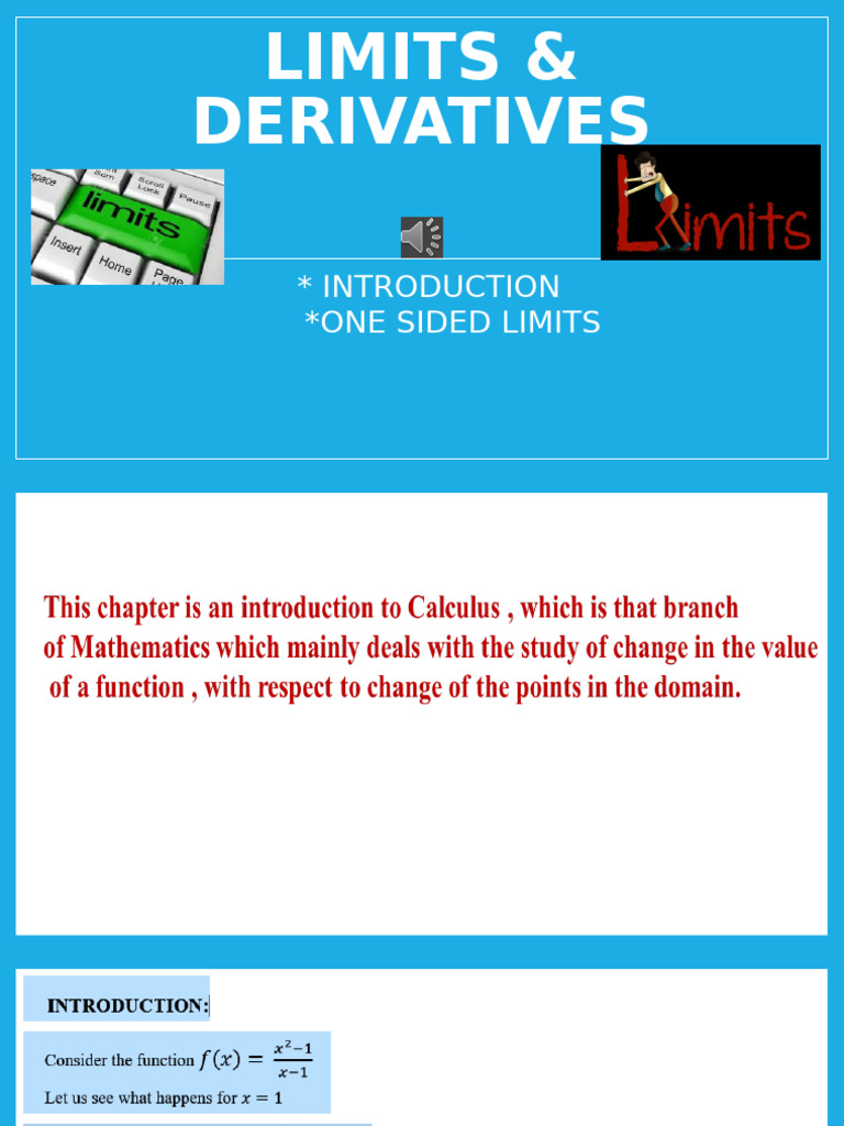 Limits & Derivatives Guide | PDF