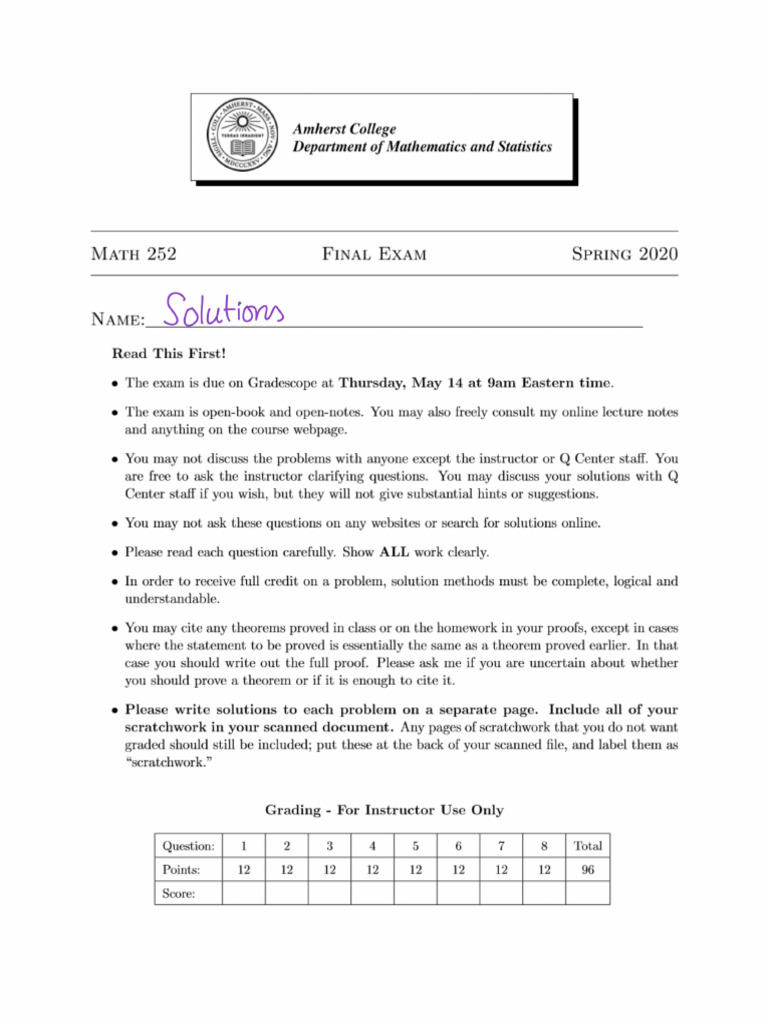 Final 2020 Soln | PDF