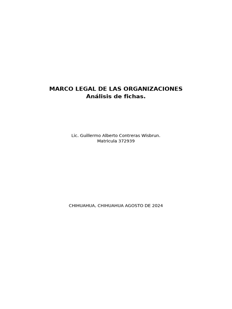 Analisis de Lecturas Marco Teorico | PDF | Sociedad de responsabilidad limitada | Bienes (Ley)