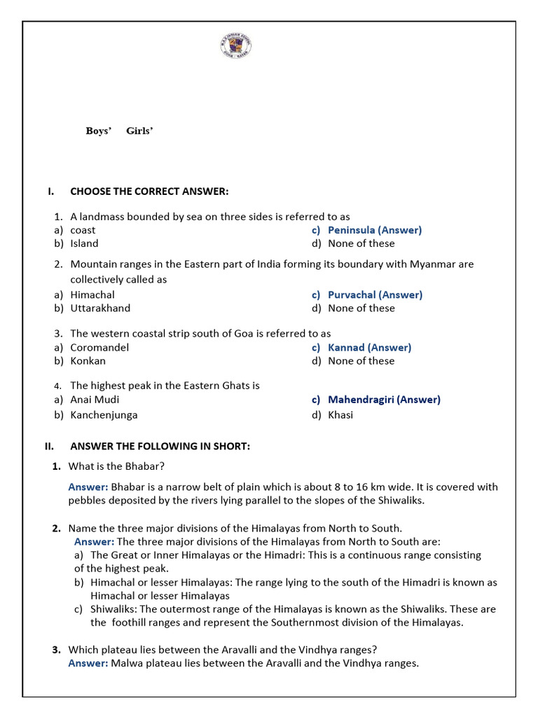 Physical Features of India | PDF | Himalayas | Desert