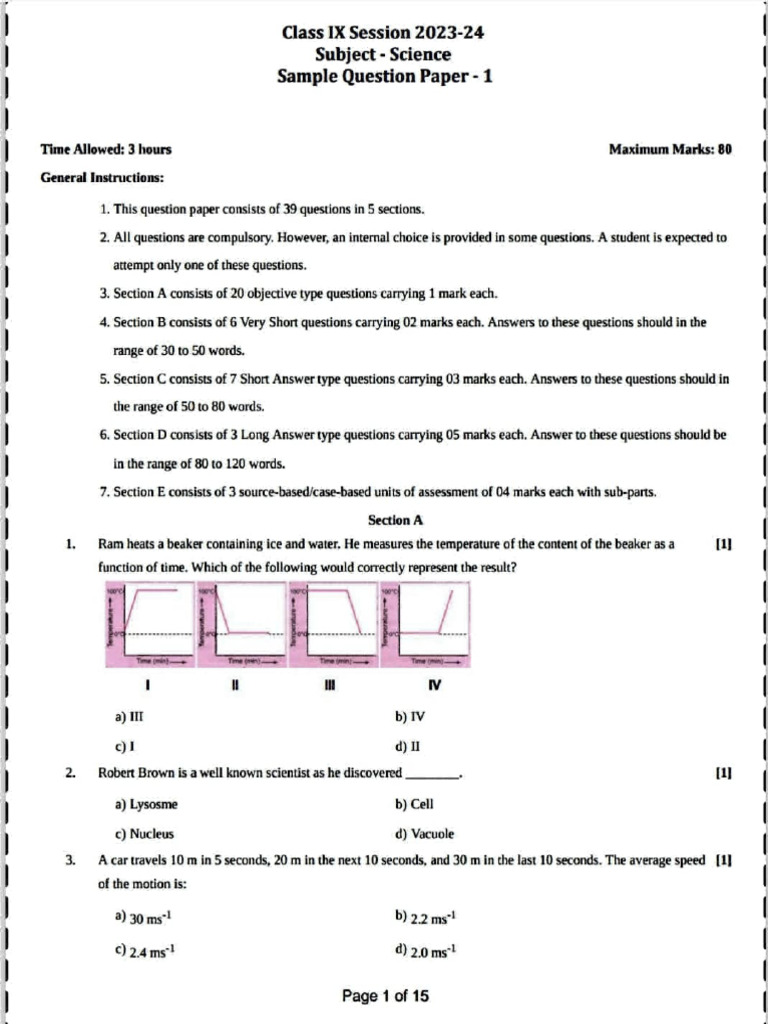 Science practice paper | PDF | Colloid