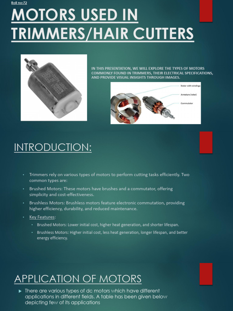 Trimmer Motor Types and Specifications | PDF | Electric Motor | Direct ...