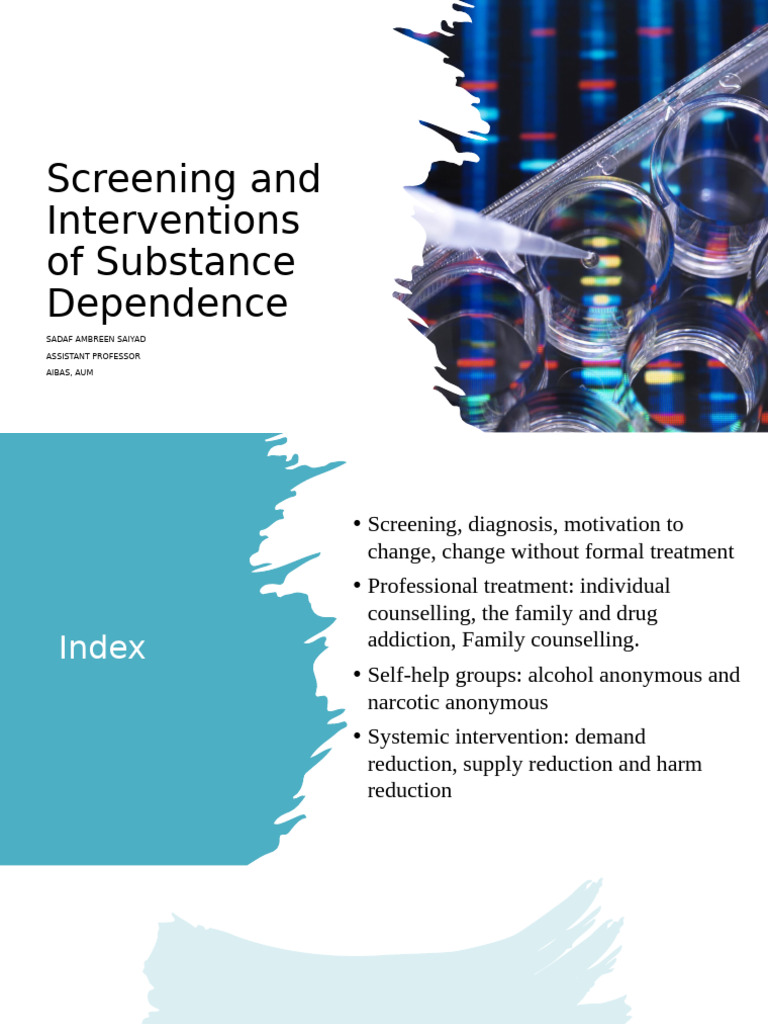 Module 3 - Screening and Interventions of Substance Dependence | PDF ...