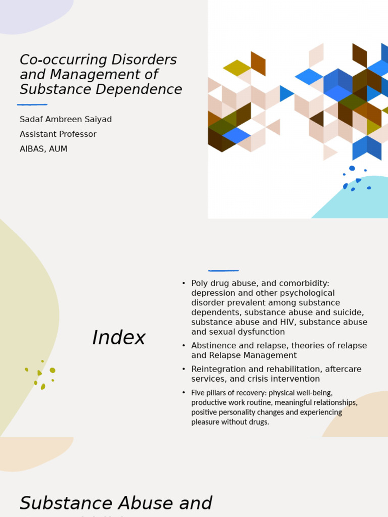 Module 4 - Co-Occurring Disorders and Management of Substance ...