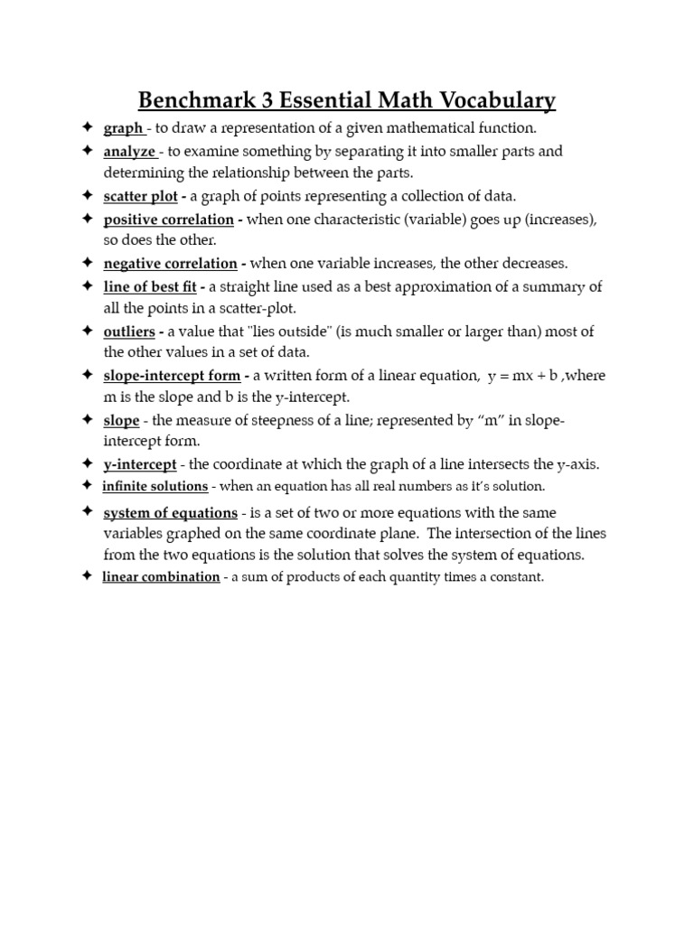 8th Grade Q3 Vocabulary | PDF