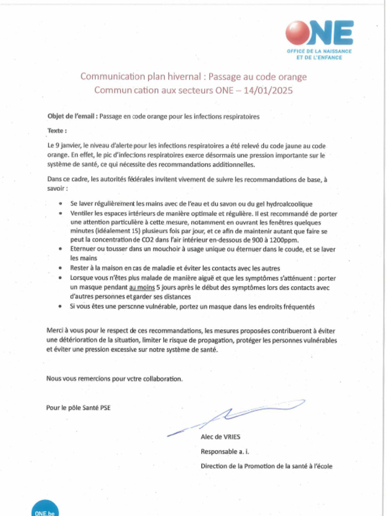 Communication ONE Code Orange | PDF