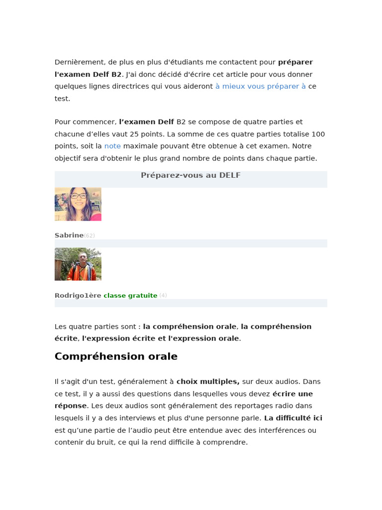 Delf b2 | PDF