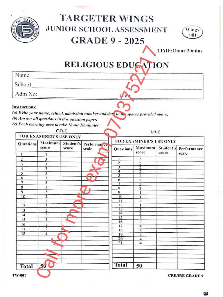 G9 CRE TW001 2025 | PDF