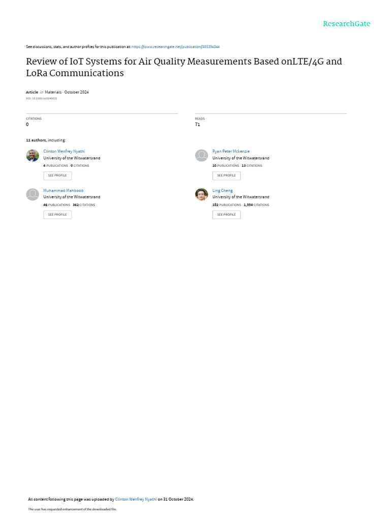 IoT-05-00032 | PDF | Internet Of Things | Computer Network