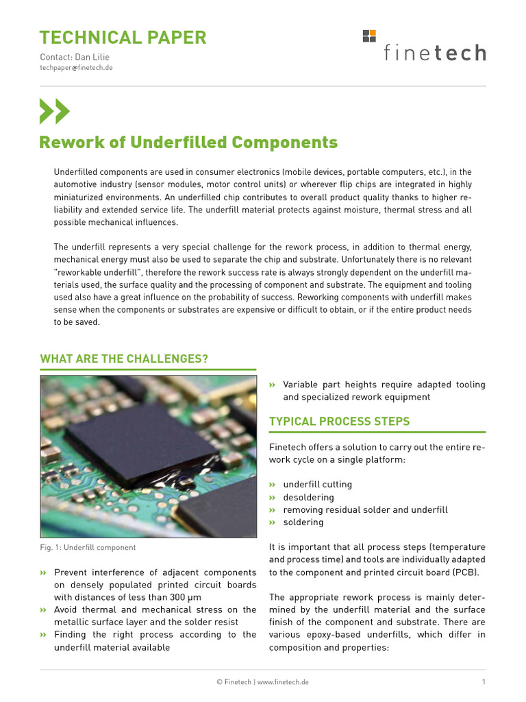 Technical-Paper Underfill Rev01 En-1 | PDF | Printed Circuit Board | Solder