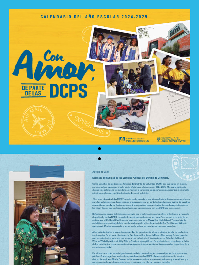 School Year 2024-2025 DCPS Flip Calendar - Spanish | PDF | Pascua de Resurrección | Yom Kippur