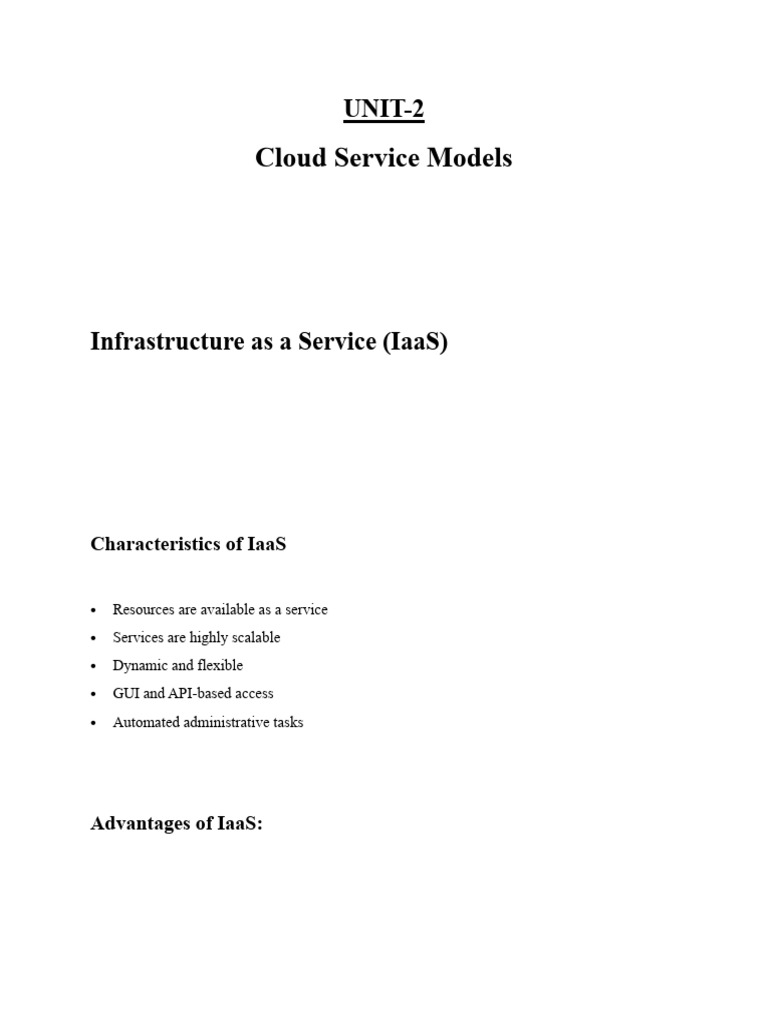 UNIT-2 notes (KCA014) | PDF | Cloud Computing | Software As A Service UNIT-2 notes (KCA014) | PDF | Cloud Computing | Software As A Service