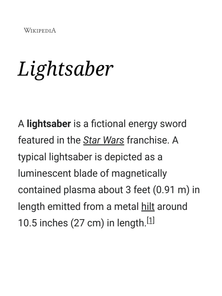 Star Wars Lightsaber Insights | PDF | Star Wars Characters | Star Wars
